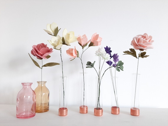 Clear Glass Vase With Personalised Message for Mini Flower | Etsy