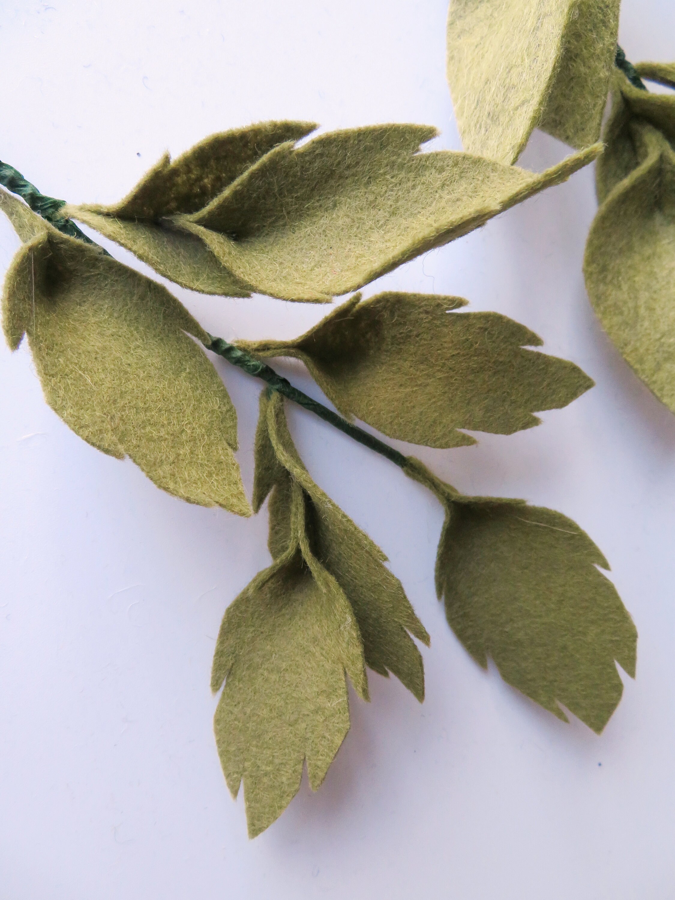 Artificial single greenery stem Rustic wedding bouquet Felt | Etsy