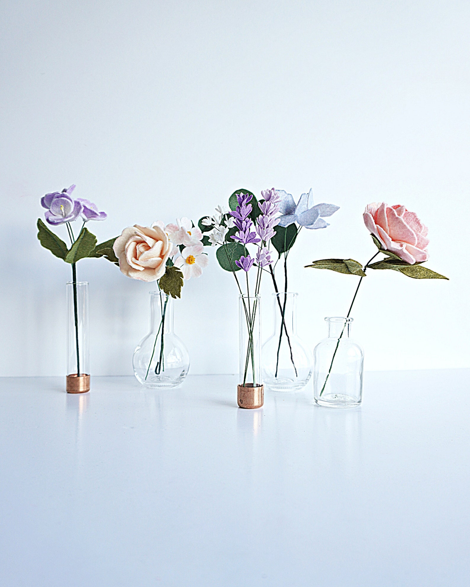 Clear Glass Vase With Personalised Message for Mini Flower Series, Test ...