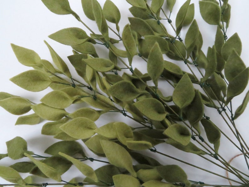 Artificial Single Greenery Stem Felt Bouquet Arrangement - Etsy