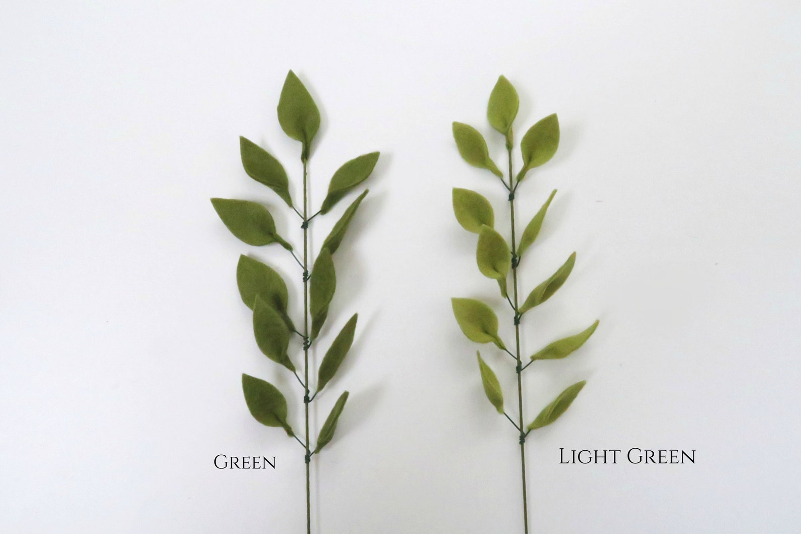 Artificial Single Greenery Stem Felt Bouquet Arrangement | Etsy