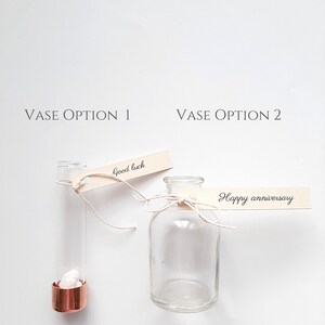 Clear Glass Vase With Personalised Message for Mini Flower | Etsy UK