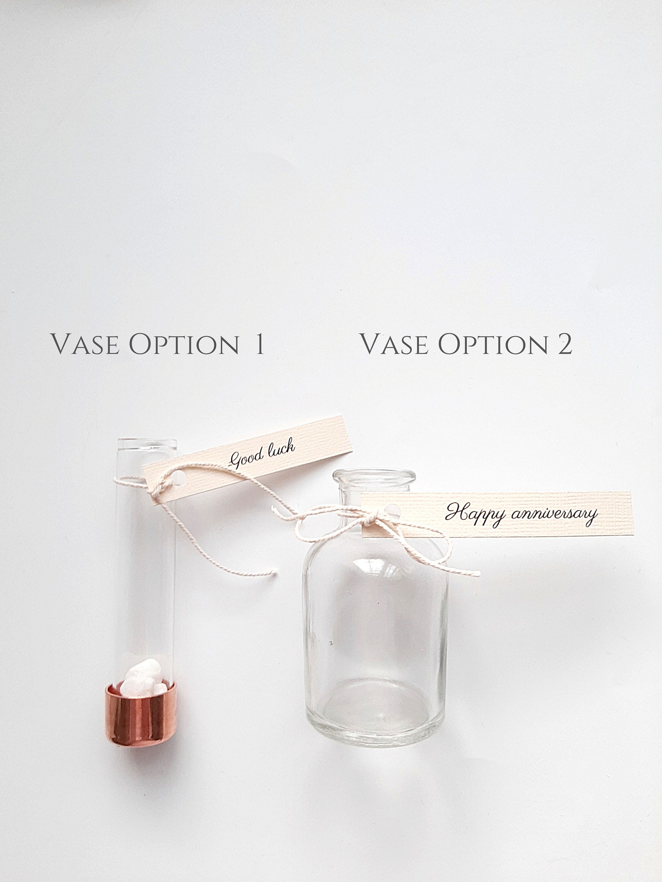 Clear Glass Vase With Personalised Message for Mini Flower - Etsy UK