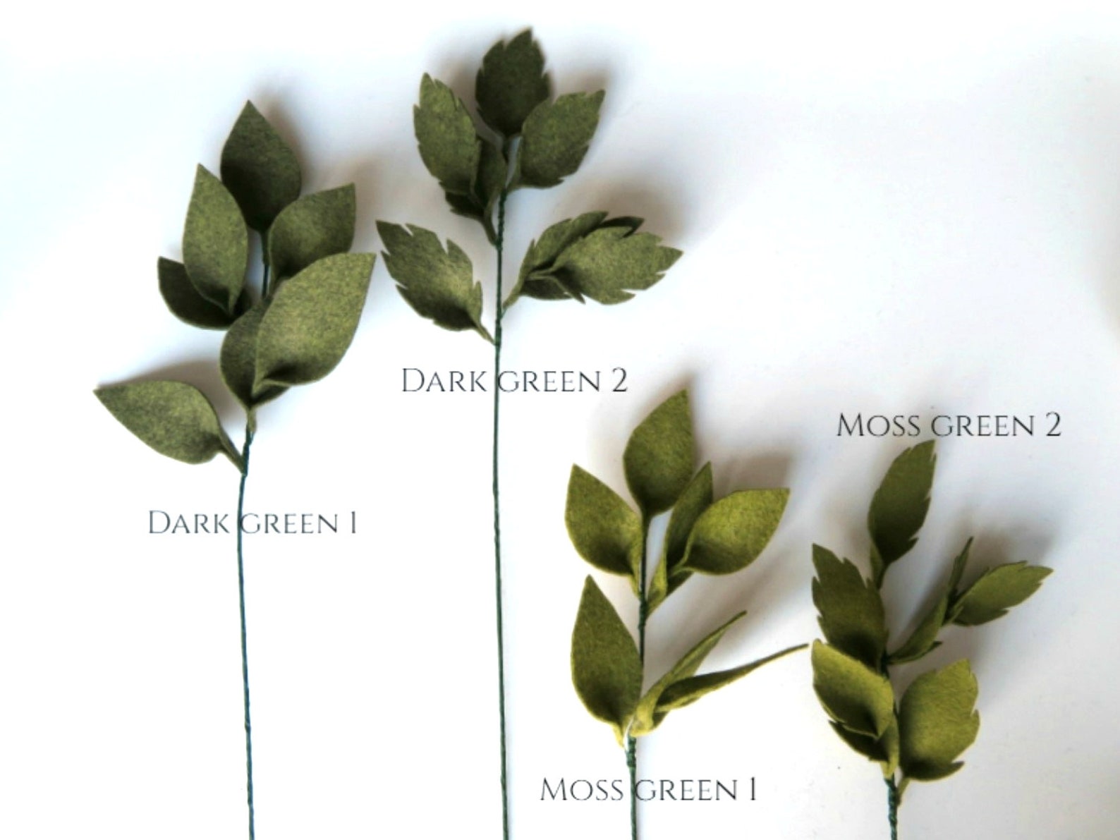 Artificial single greenery stem Rustic wedding bouquet Felt | Etsy