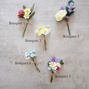 Teacher Appreciation Gift Set, Felt Flowers Mini Bouquet With Clear ...