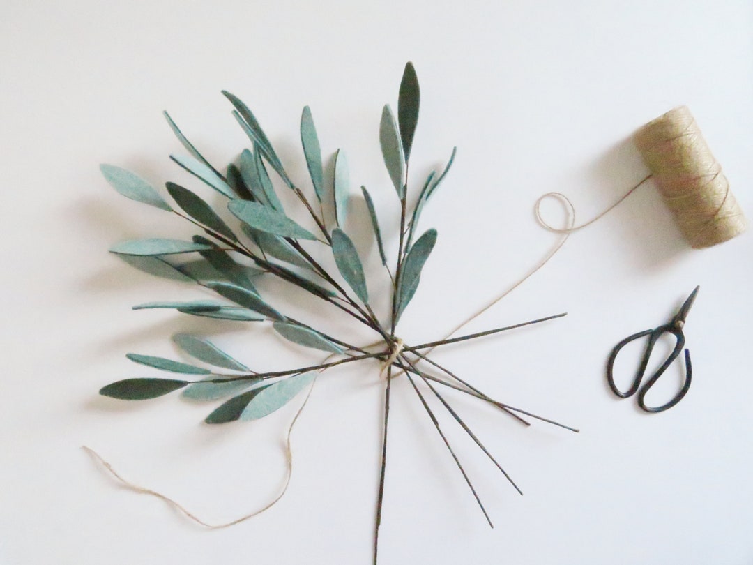 Felt Olive Tree Branch Stem: Handmade Bouquet Arrangement - Etsy