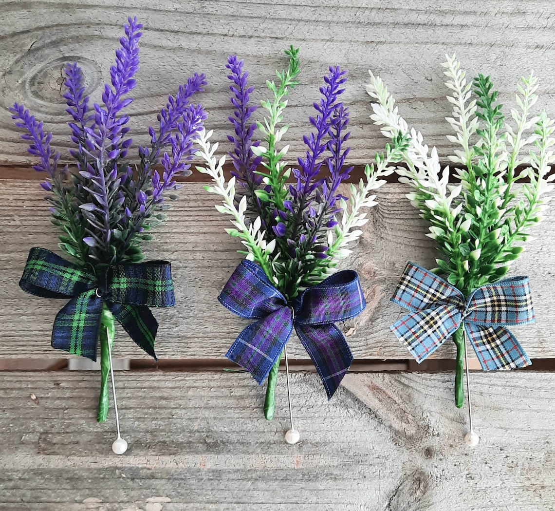 Scottish Heather Artificial Buttonhole/bouttonniere Choice of | Etsy
