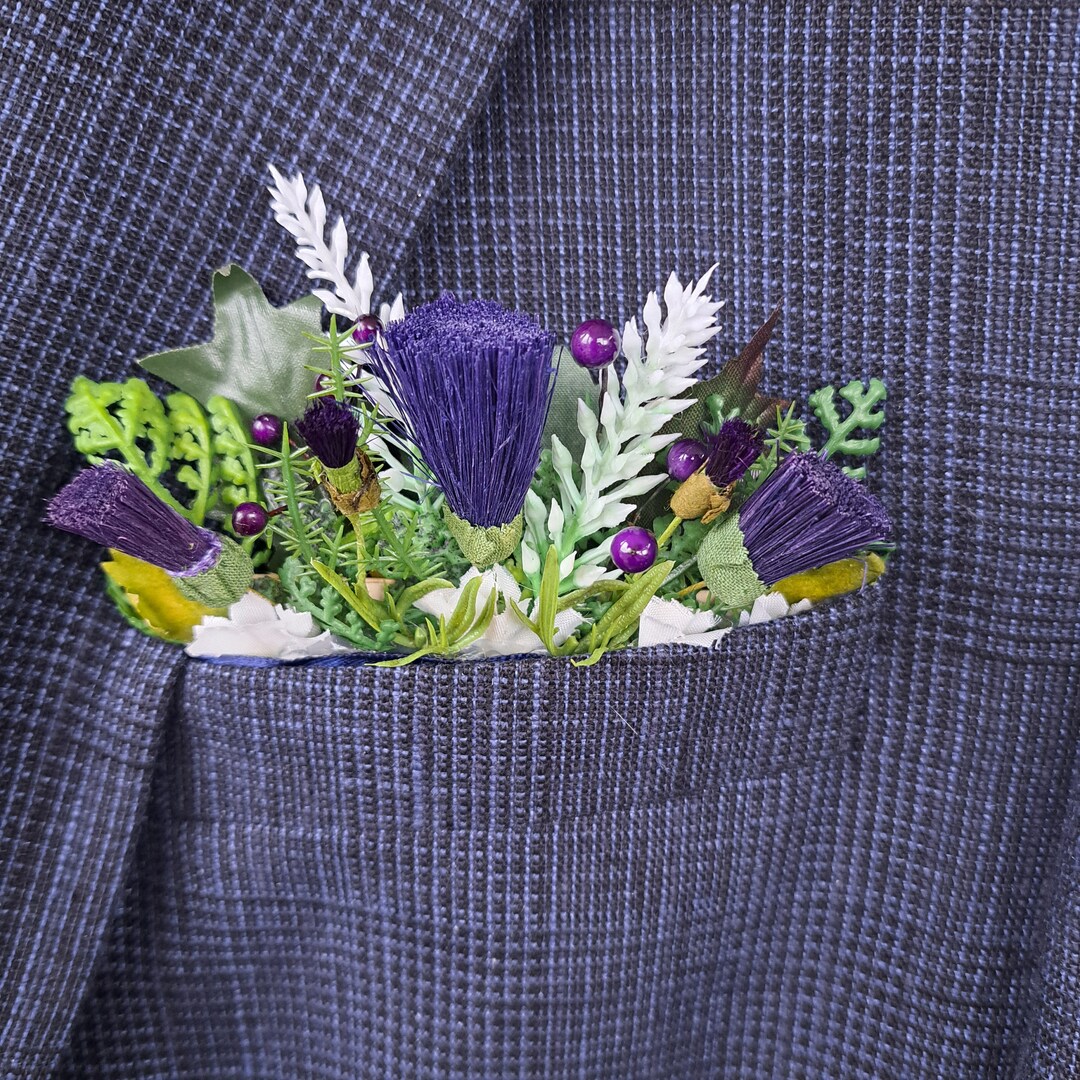 Scottish Faux Thistle Pocket Buttonhole - Etsy