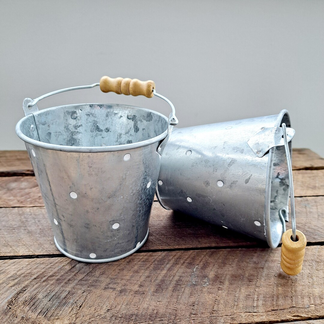 Rustic Polka Dot Mini Bucket - Etsy