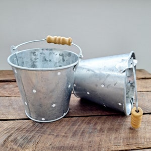 Rustic Polka Dot Mini Bucket - Etsy