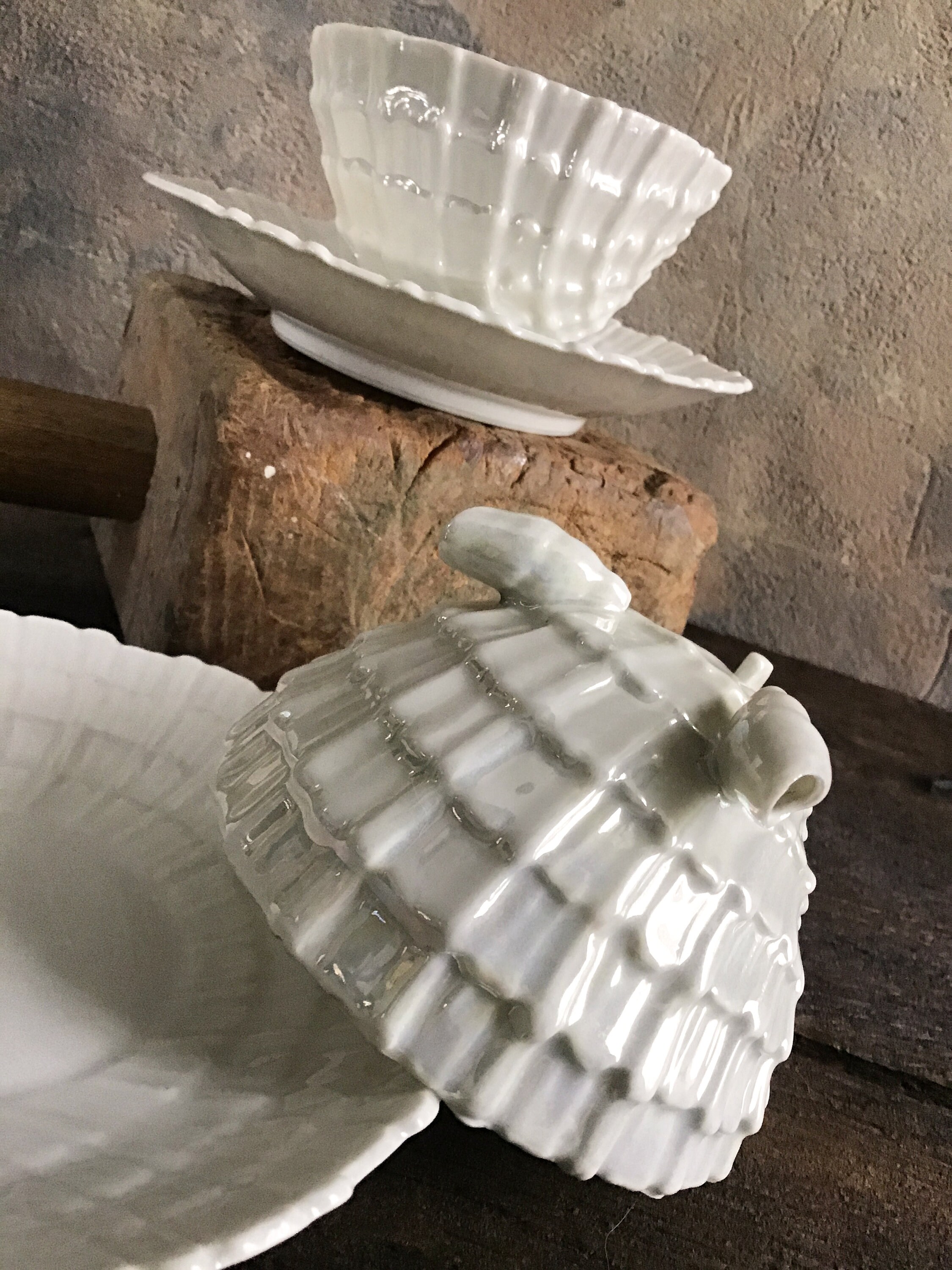 Shell Shape Tea Cup 2 Vintage German Tea Cups Shell Shape - Etsy