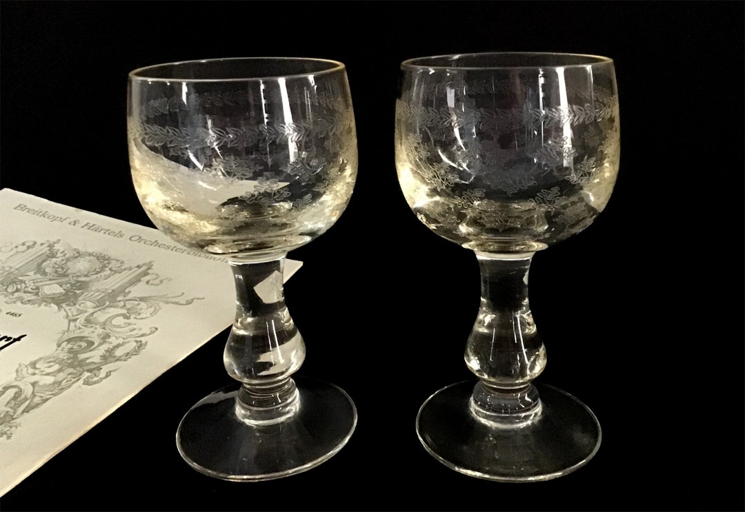 Rummer French Glasses, 2 French Antique Blown Absinthe Glasses France ...