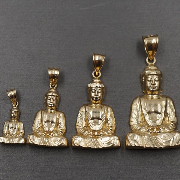 Gold Buddha Pendant - Etsy