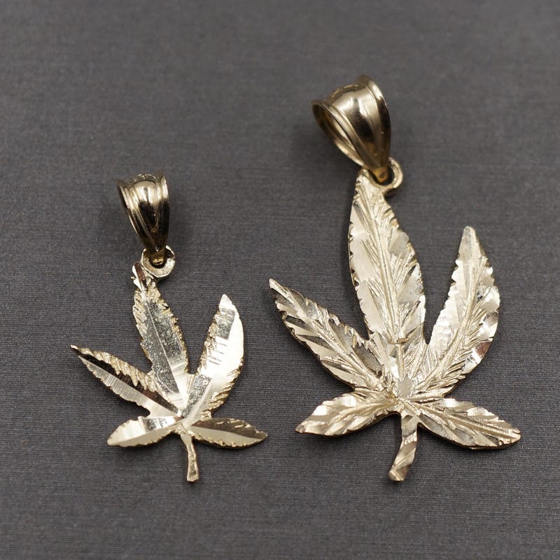Pot Leaf Pendant - Etsy