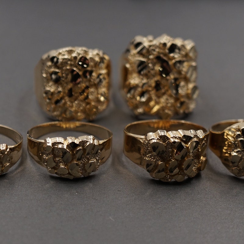 Gold Nugget Ring - Etsy