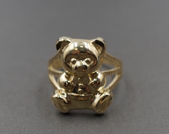 Teddy Bear Ring - Etsy