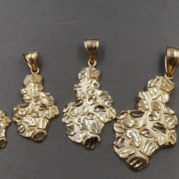 Gold Nugget Pendant - Etsy