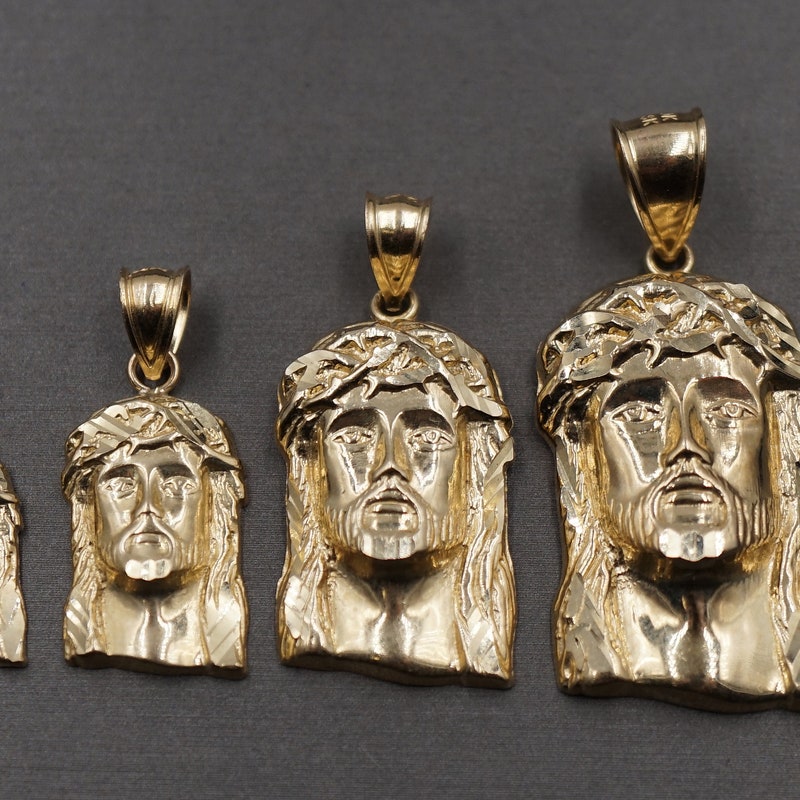 Gold Jesus Piece Chain - Etsy