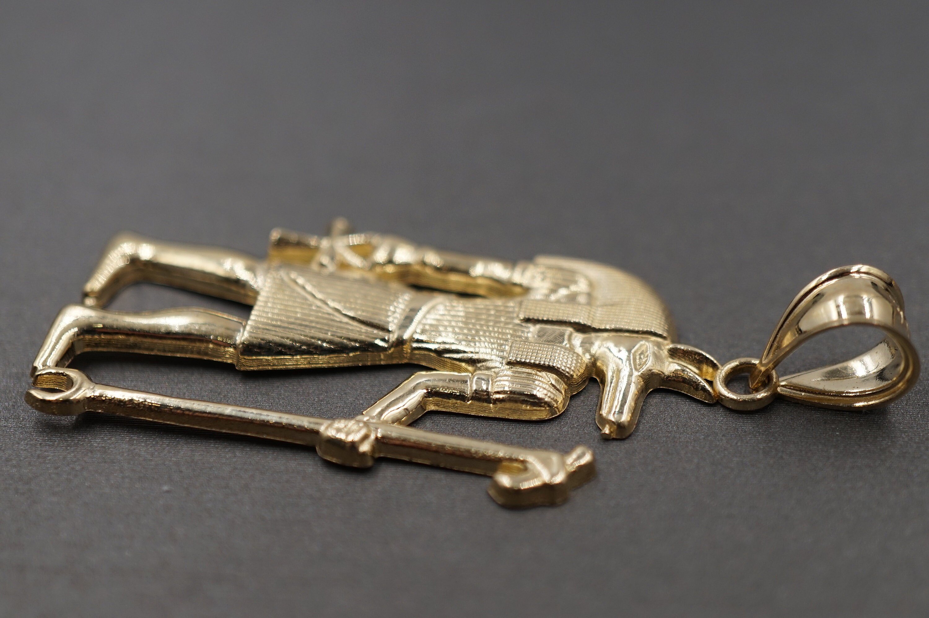 10K Solid Yellow Gold Egyptian GOD of the Dead Anubis Charm - Etsy