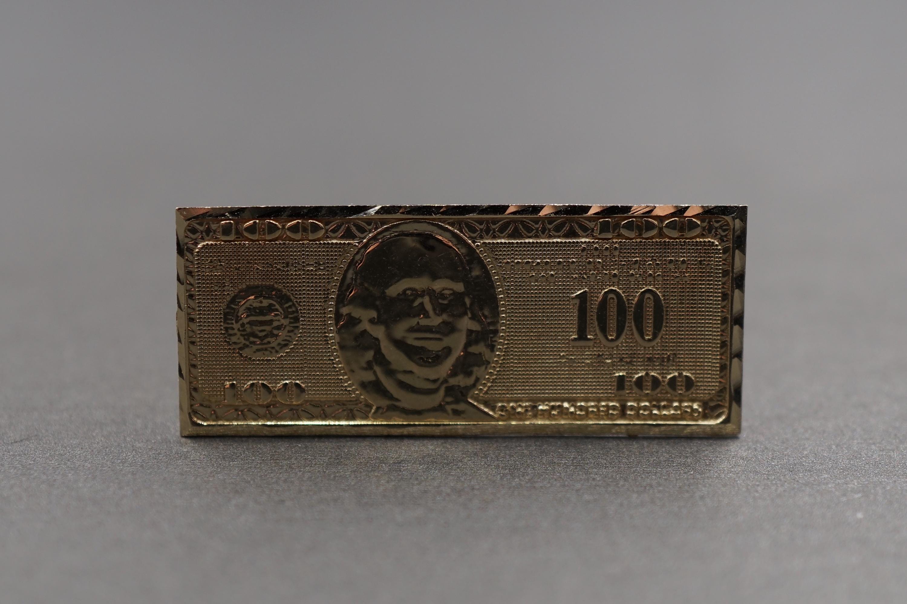 10K Yellow Gold Diamond Cut Money Bill Ring - Etsy