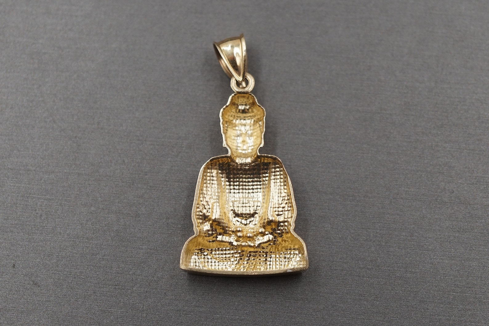 10K Solid Yellow Gold Diamond Cut Buddha Charm Pendant. 5 Sizes - Etsy