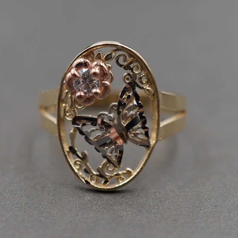 Butterfly 10 Kt Ring - Etsy
