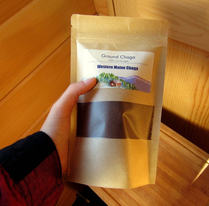 Wild-foraged Ground Chaga Mushroom Tea, Maine Chaga - Etsy