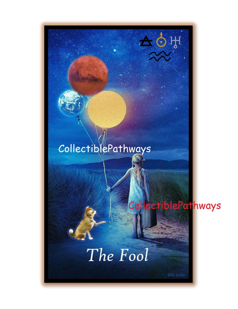 The Fool Tarot Card Original Wall Art Starseed Inner Child Digital ...