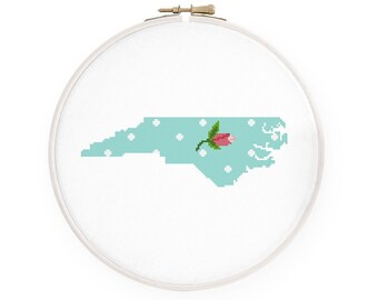North Carolina Cross Stitch | Etsy
