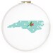 Floral North Carolina Cross Stitch Pattern USA State Cross - Etsy