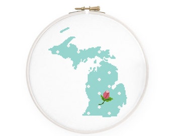 Michigan State Cross Stitch Pattern - Etsy