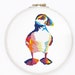 Rainbow Puffin Cross Stitch Pattern. Colorful Atlantic Puffin. Abstract ...