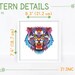 Colorful Tiger Cross Stitch Pattern Abstract Wild Animal Cross - Etsy