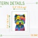 Colorful Westie Cross Stitch Pattern Abstract Rainbow West Highland ...