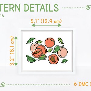 Minimalistic Apricots Cross Stitch Pattern Boho Apricot Cross Stitch ...