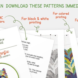 Colorful Westie Cross Stitch Pattern Abstract West Highland White ...