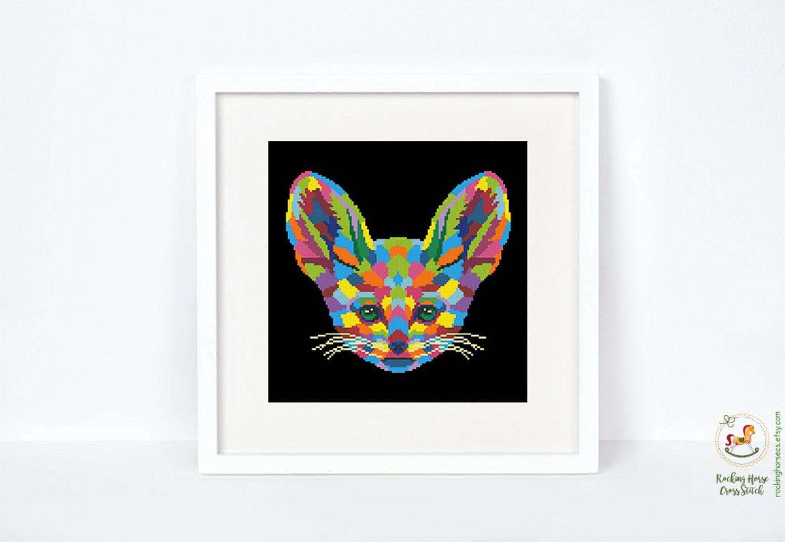 Colorful Fennec Cross Stitch Pattern Abstract Rainbow Fennec | Etsy