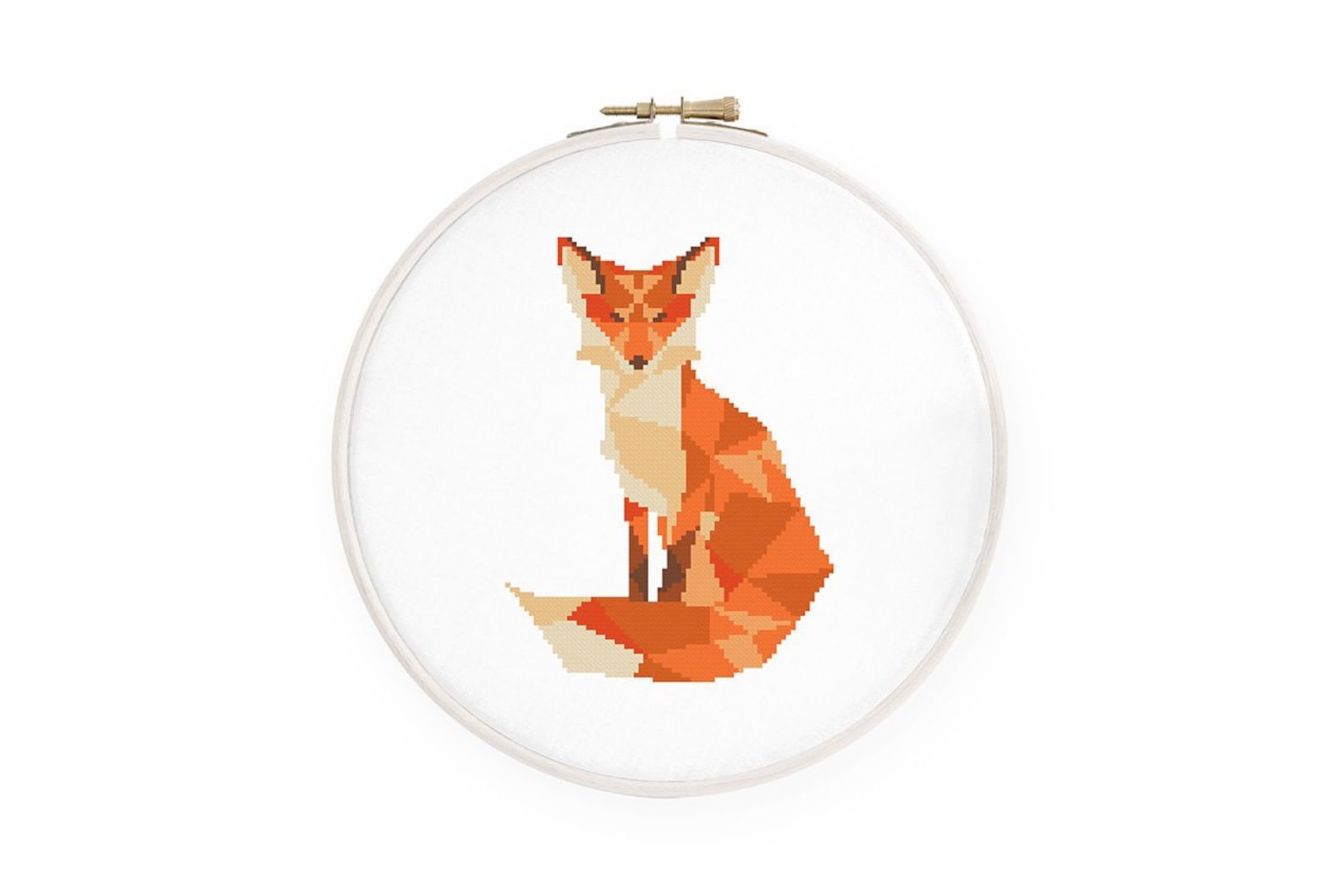 Geometric Fox Cross Stitch Pattern Modern Wild Animal Cross - Etsy