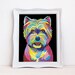 Colorful Westie Cross Stitch Pattern Abstract West Highland White ...