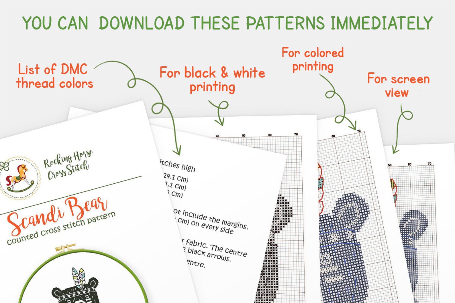 Woodland Animals Cross Stitch Pattern Set of 4 Baby Cross | Etsy