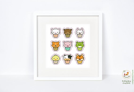 Tiny Animals Cross Stitch Pattern Cute Mini Baby Animals | Etsy