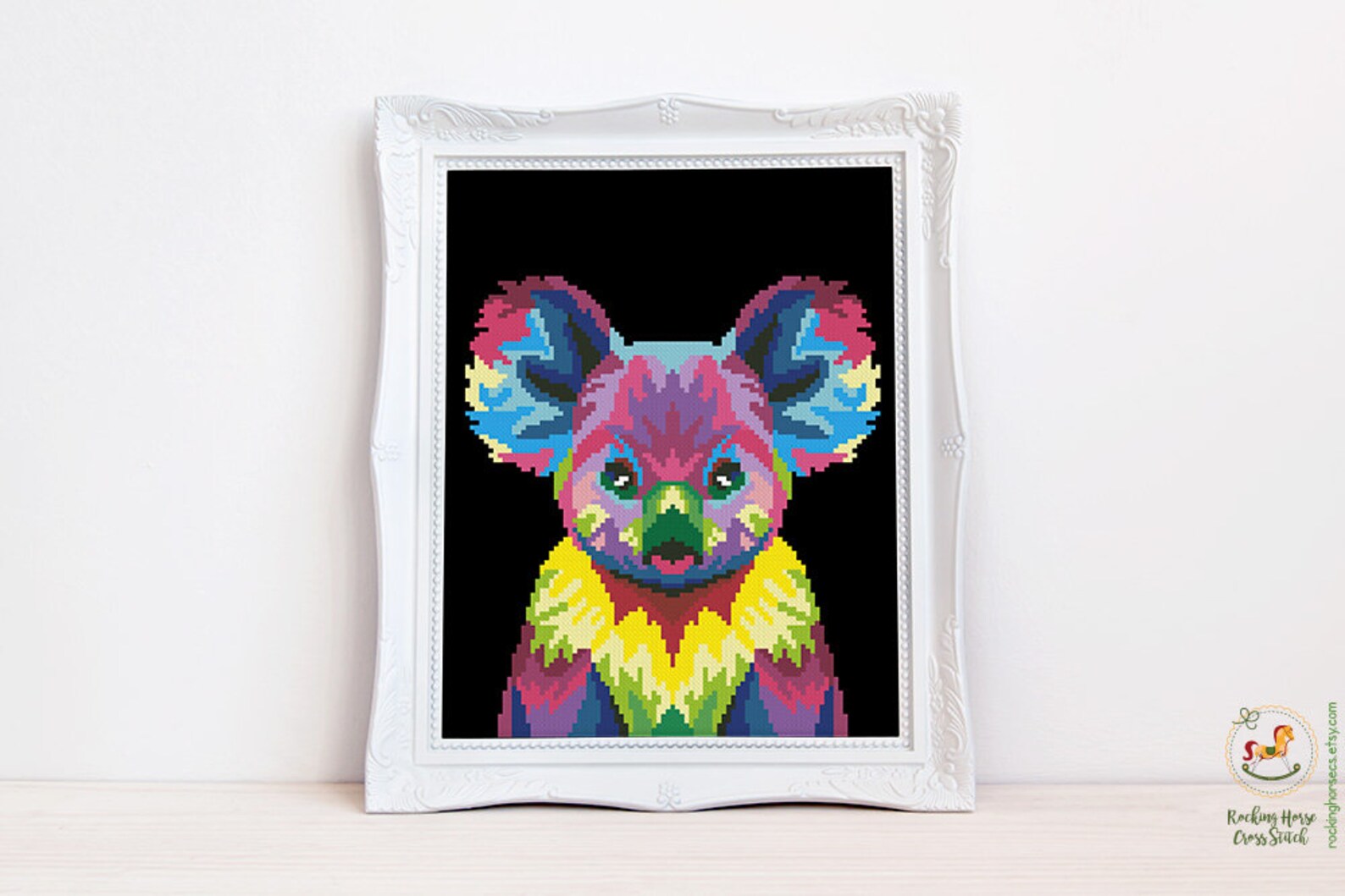 Colorful Koala Cross Stitch Pattern Abstract Rainbow Koala - Etsy