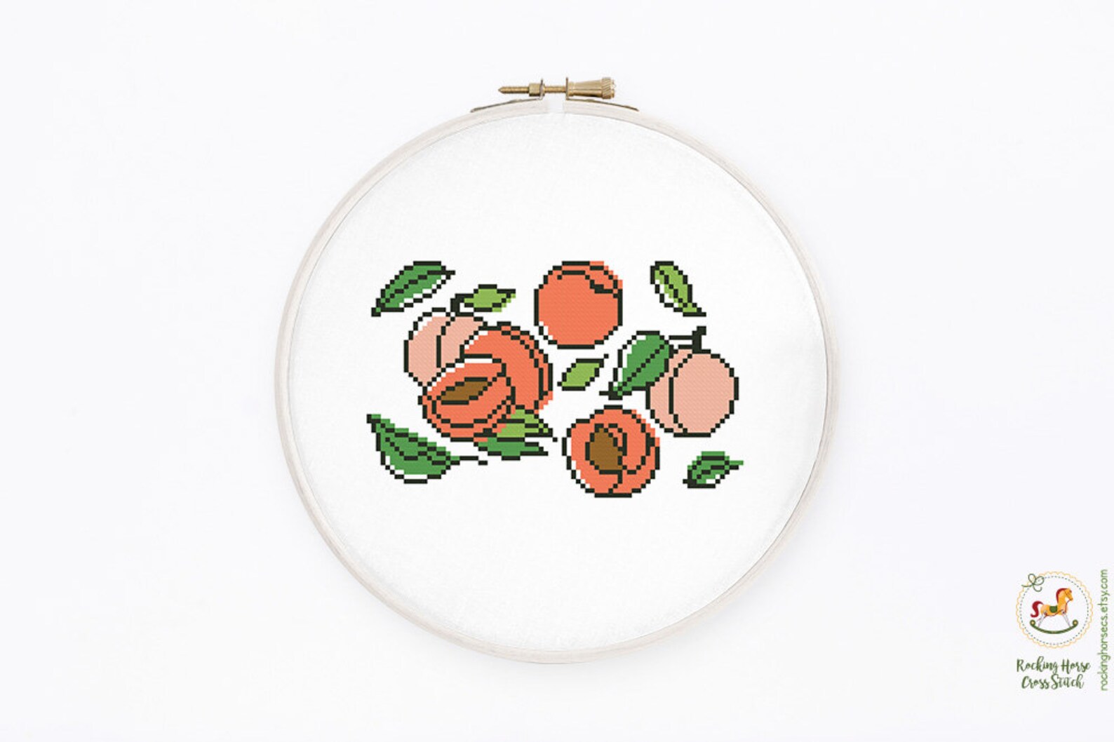 Minimalistic Apricots Cross Stitch Pattern Boho Apricot Cross Stitch ...