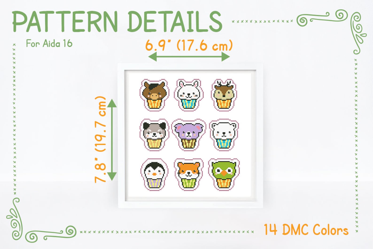 Tiny Animals Cross Stitch Pattern Cute Mini Baby Animals | Etsy