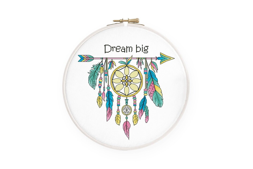 Dream Big Cross Stitch Pattern Dreamcatcher Cross Stitch, Tribal ...