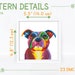 Rainbow Staffy Cross Stitch Pattern Colorful Abstract Staffordshire ...
