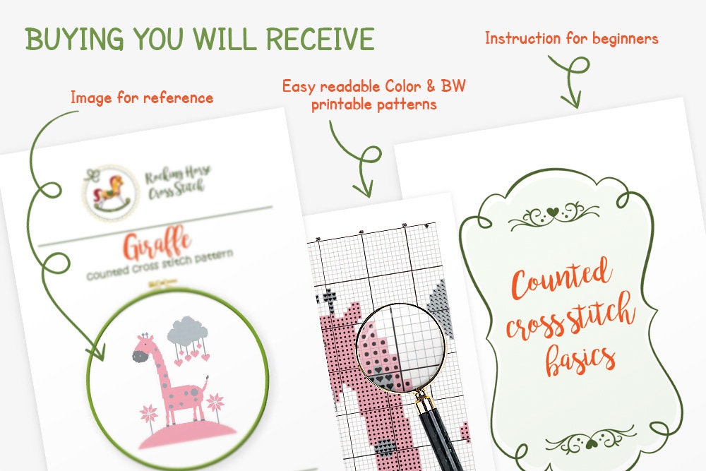 Baby Girl Cross Stitch Pattern Set of 4 Nursery Cross Stitch | Etsy