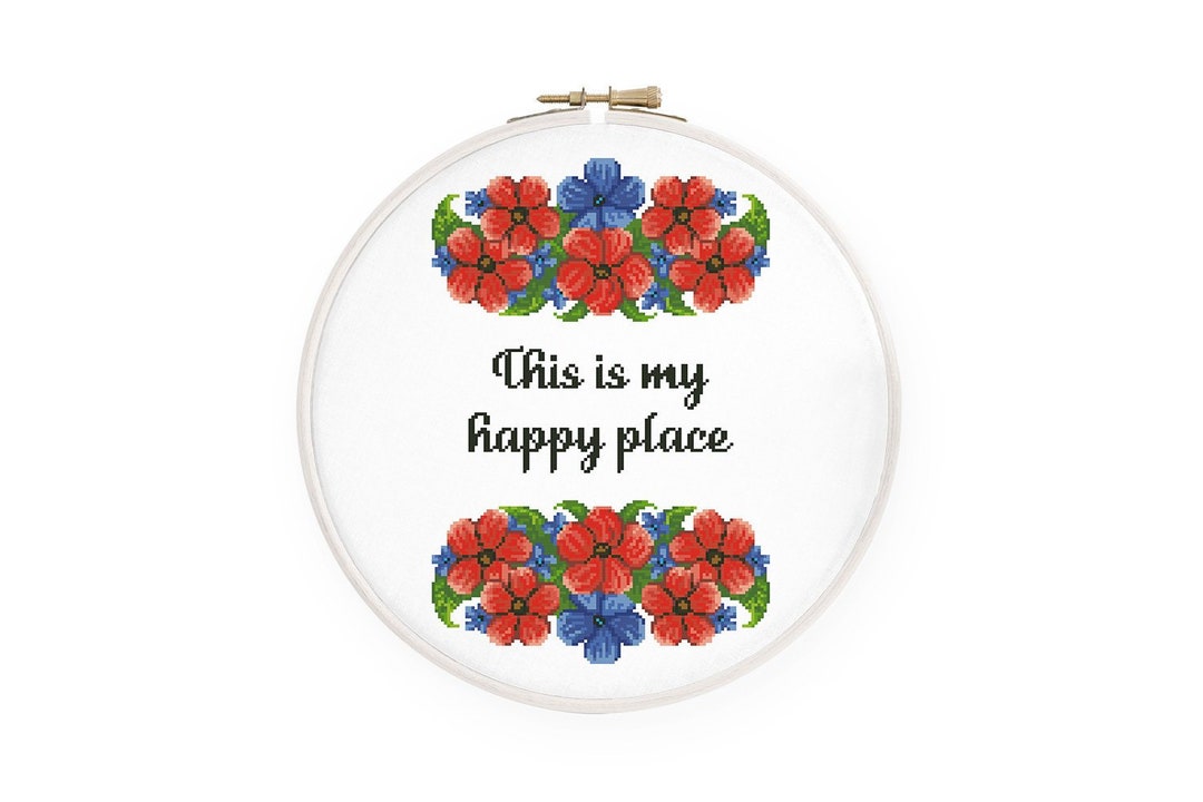 This is My Happy Place Cross Stitch Pattern Sweet Home Cross Stitch ...