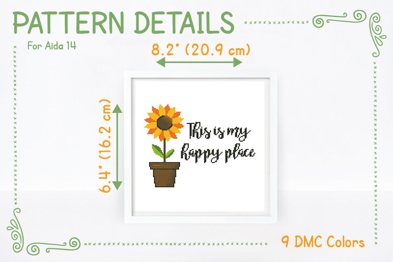 My Happy Place Cross Stitch Pattern Family Cross Stitch - Etsy