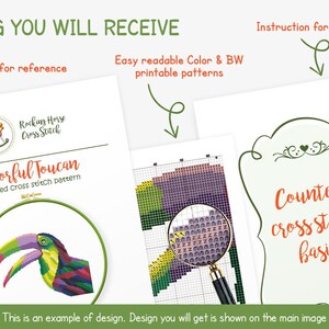 Rainbow Puffin Cross Stitch Pattern. Colorful Atlantic Puffin. Abstract ...